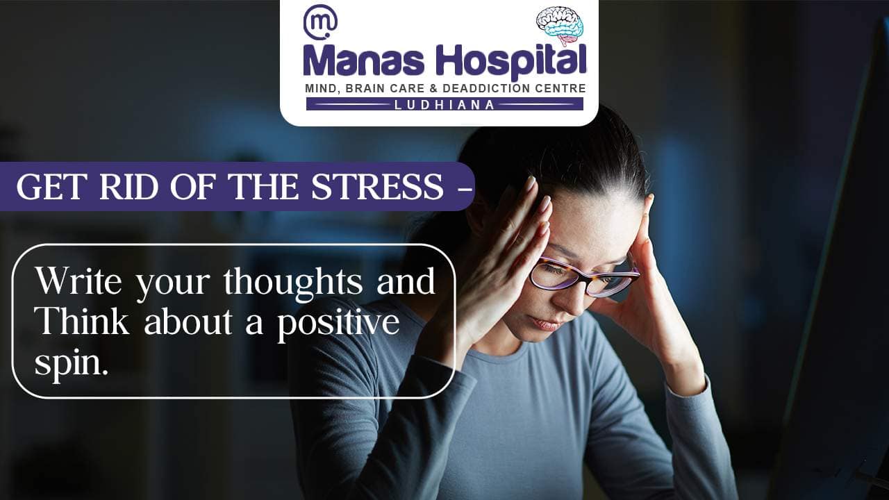 Get rid of the stress - Write your thoughts and Think about a positive ...